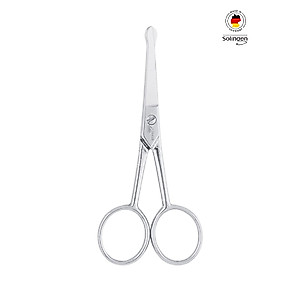 Solingen Professional | Rounded Tip Scissors | Inox I Multipurpose - Best for Nose & Eyebrows & Ear & Beard & Mustache I Made In Germany