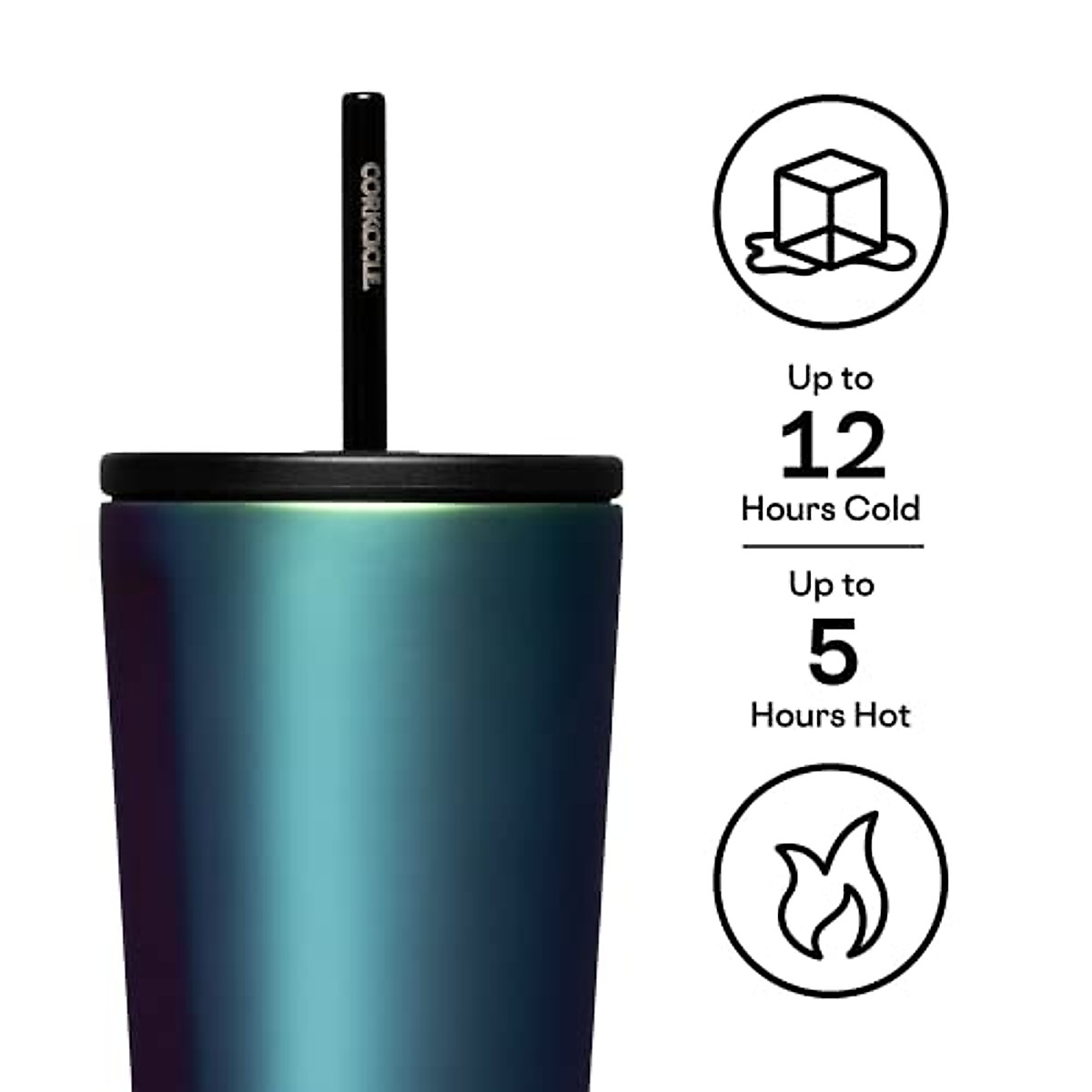 Corkcicle Tumbler With Straw and Spillproof Lid, Cold Cup, Reusable Water Bottle, Triple Insulated Stainless Steel Travel Mug, BPA Free, Keeps Beverages Cold for 12 Hours, Dragonfly, 24 oz