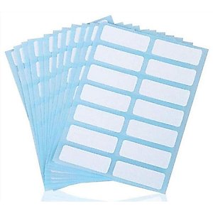 Mini Skater 336 Packs Name Label Stickers White Rectangle Self Adhesive File Folders Labels for Filing Envelops Tags Essential Oil Milk Bottle Cup Kitchen Office School 0.5 x 1.5 Inch