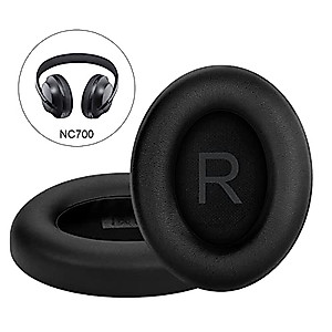 ELZO Replacement Earpads Compatible for Bose NC700/Bose QuietComfort Ultra, Premium Softer Leather Cushions, High-Density Noise Cancelling Foam (Black)