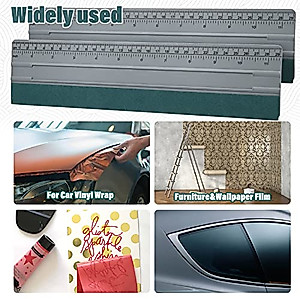 EHDIS Vinyl Squeegee Tool 2PCS Big Size 11.4 inch Felt Edge Vinyl Wrap Squeegee for Graphic Decal Wrapping Applicator Tool Car Film Wallpaper Installing Window Tint Tool Craft Scraper