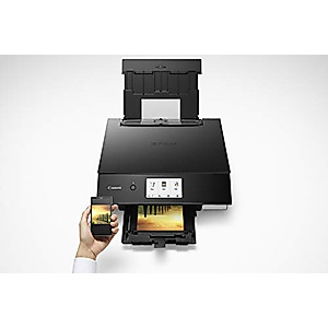 Canon TS8320 All in One Wireless Color Printer for Home | Copier | Scanner | Inkjet Printer | with Mobile Printing, Black, Amazon Dash Replenishment Ready