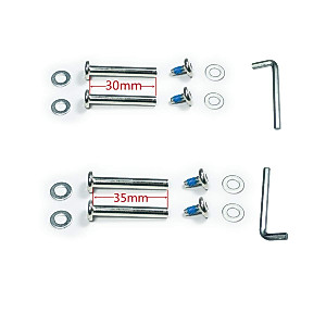 F-ber Luggage Suitcase Wheels Replacement Kit 45mm x 18mm with ABEC 608zz Inline Outdoor Skate Replacement Wheels, One Set of (2) Wheels (OD:45 W:18 ID:6 Axles:30 & 35mm)