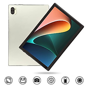 Yoidesu 10.1 Inch Tablet, Portable Tablet 6G RAM 256G ROM Support 4G Network Calls, 5G WiFi Dual Band Tablet PC for 11 100‑240V (US Plug)