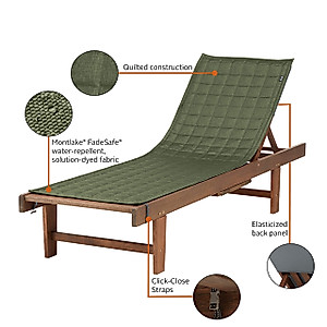 Classic Accessories Montlake Water-Resistant 80 Inch Patio Chaise Lounge Slipcover, Heather Fern, Patio Furniture Covers