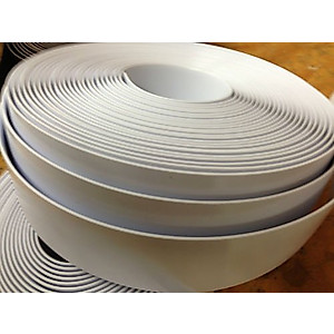 White 2" Wide 20' Length Chair Vinyl Strap Strapping for Patio Lawn Garden Outdoor Furniture Matte Finish Color …