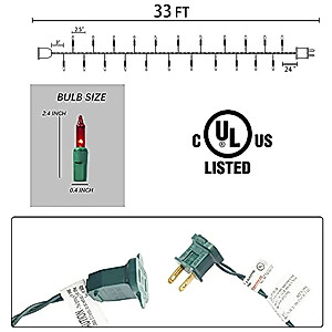 Dazzle Bright 200 LED 65FT Christmas Mini String Lights + 33FT 150 Count Christmas Mini String Lights