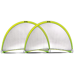 Franklin Sports Pop-Up Dome Shaped Goals-6' x 4' (2 Pack), Yellow, Large (2 Goals)