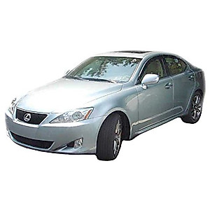 Auto Ventshade [AVS] Low Profile Ventvisor / Rain Guards | Smoke Color w/ Chrome Trim, 4 pc | 794008 | Fits 2006 - 2013 Lexus IS250/IS350