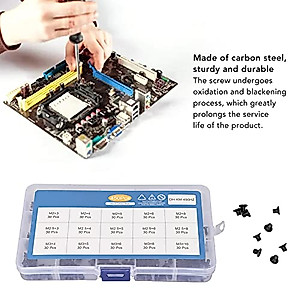 KUIDAMOS Laptop Screws, Portable Sturdy Durable Replacement Notebook Computer Screws Carbon Steel with Storage Box for Electronic Repair for Laptop Repairs