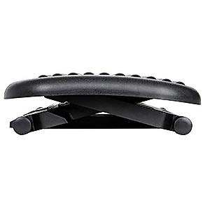 Version 2019 Under Desk Foot Rest & Adjustable Footrest - Ergonomic Footrest for Desk Soothes Your Tired & Achy Feet - Office Foot Rest Under Desk with Foot Massager (Charcoal Grey) - Best Footrests