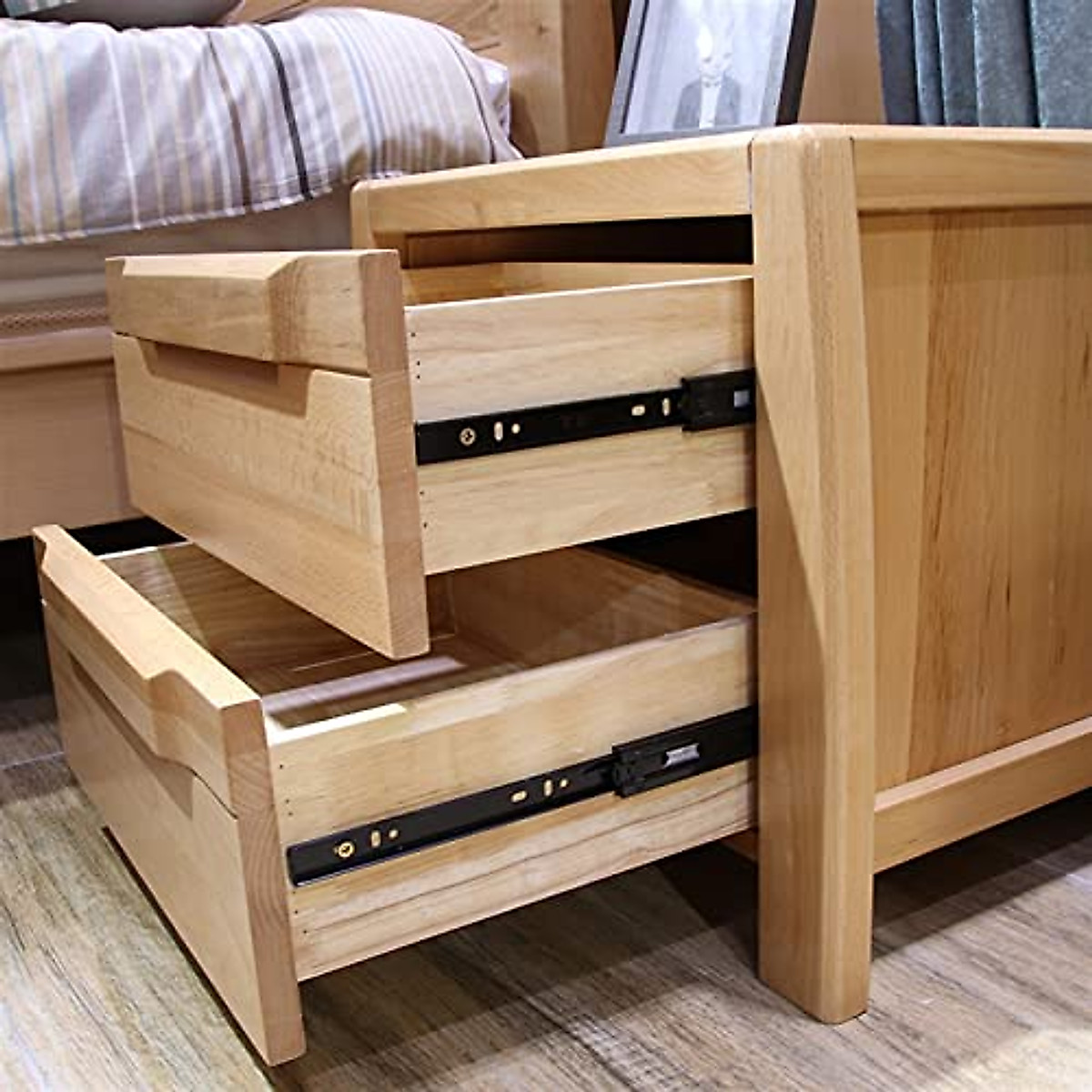 HIGOH Bedside Table Minimal Modern Bedside Table Wooden Bed Base Bedside Table Bedroom Furniture
