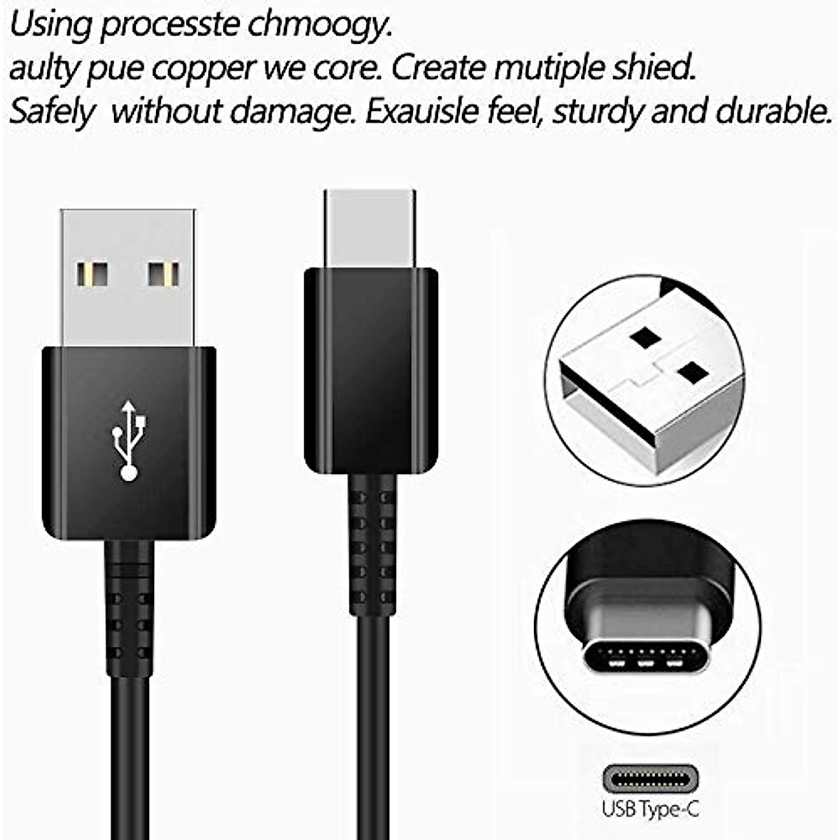 NTQinParts Replacement USB C Power Charging Cable Cord for Fifine K658 K651 USB Dynamic Mic Gaming Microphone