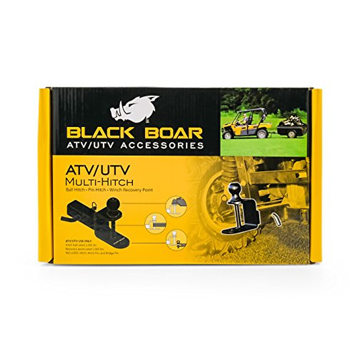 ATV/UTV Mount with Hitch Ball and Winch Strap Loop (1 7/8" Ball, 1 1/4" Shank) (66026)