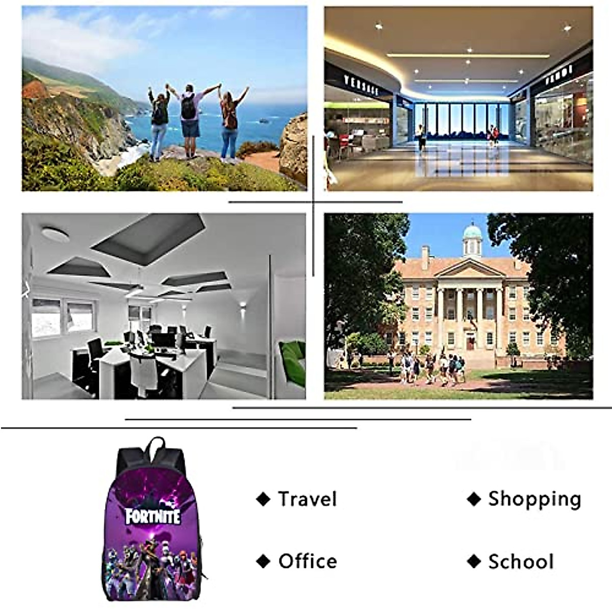 Teen 3d Printing Travel Backpacks Unisex Game Bags Teenagers Large Capacity Mountaineering Backpacks BL7-One Size