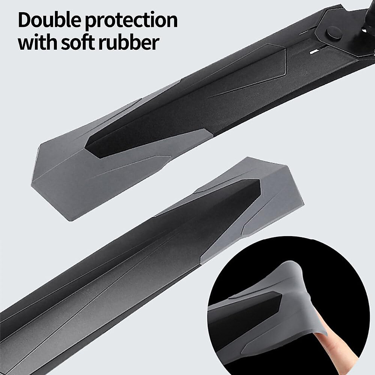 Houkiper Bike Fender Set, Universal Bicycle Mudguard Set Mountain Bike Front and Rear Mud Guard, Bike Mudguard Bicycle Fender Fit for 22 to 29 inches, Black, 19GDUSFBA3105639LIN