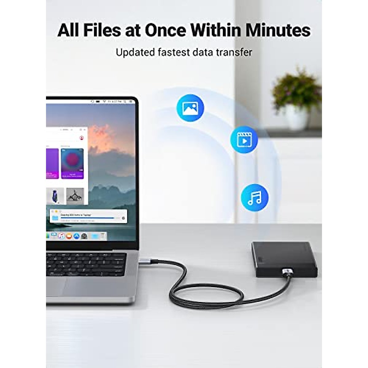 UGREEN Micro B to USB C Hard Drive Cables 10 Gbps, 3.3 FT USB C to Micro B, USB C to External Hard Drive Cable Compatible with MacBook Air M2 Pro, iPad, Galaxy S22, WD Toshiba Westgate Seagate, etc