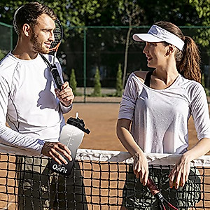 QuiFit Motivational Gallon Water Bottle - with Straw & Time Marker BPA Free 128/64 oz Large Water Jug Leak-Proof Durable for Fitness Outdoor Enthusiasts(Gray/Black Gradient, 64 oz)