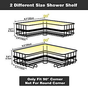 Corner Shower Caddy and Bathroom Shower Caddy Black