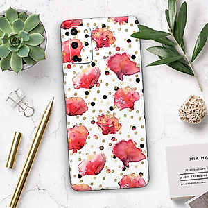 DesignSkinz Karamfila Watercolo Poppies V4 Protective Vinyl Decal Wrap Skin Cover Compatible with The Samsung Galaxy S20 (Screen Trim & Back Glass Skin)
