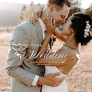 Latious Crystal Bride Wedding Hair Comb Silver Rhinestone Bridal Hair Clip Sparkly Hair Piece Gem Hair Accessories for Women and Girls (Silver)