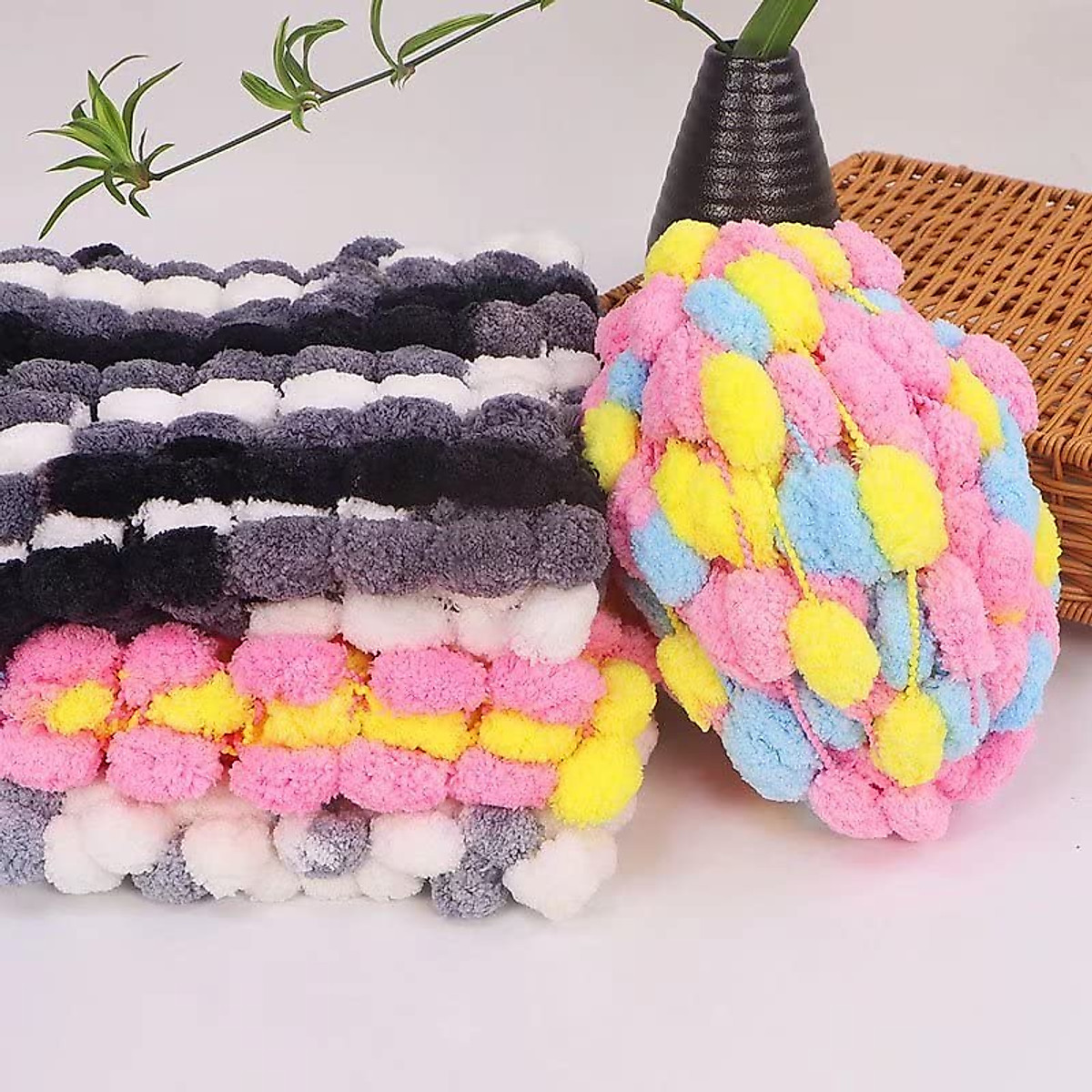 ENUDKON Big Ball Coarse Yarn Rug Supplies Mats Bag Cushion Hand-Knitting Thread Sweet Soft Wool Crochet Yarn Big Ball Yarn (Color : 24)