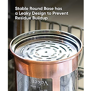 Veken French Press Coffee & Tea Maker, 304 Stainless Steel Heat Resistant Borosilicate Glass Coffee Press, Durable Easy Clean 100% BPA Free, 21oz, Copper