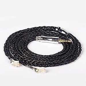 TFZ Earphone Cable-KBEAR [Show] 24 Core 5N OFC Silver Plated Cable, in-Ear Monitors Replacement Cable with 3.5mm Plug Suit for My-Love-4 Queen-LTD Lark KS1 KS2 Robin and TFZ Series (TFZ3.5, Black)