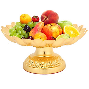 TOTITOM Fruit Plate Small Size High Capacity Carry Easily Delicacy Offering Bowl for Placing Fruit Worship Buddha Decorative Tray for home Decor