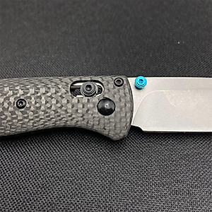 HUAAO EDC Bugout Knife, Axis Lock Knife with 8Cr13MoV Blade, Carbon Fiber Handle, Folding Pocket Knife with Belt Clip for Camping