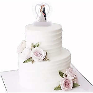 Charlbytion love Wedding Cake Toppers,Romantic Bride Groom Love Cake Topper Figurines Resin Doll Ornaments,Fun Cake Topper for Engagement Wedding Anniversary Decorations Gifts