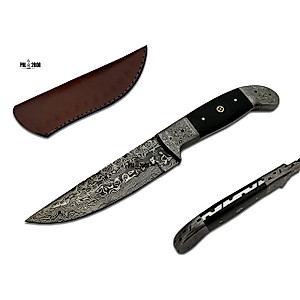 PAL 2000 KNIVES BOW-6015 Handmade Damascus Steel Knife with Sheath