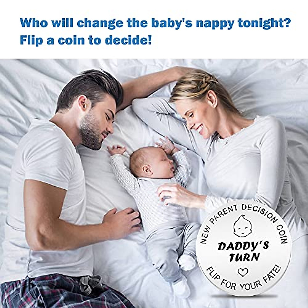 Neatbuddy Decision Making Coin 2PCs Set, Pregnancy Gifts for First Time Moms, New Dad Gifts, New Moms Gifts for Women,New Baby Gift for New Parents to Be Birthday Gift