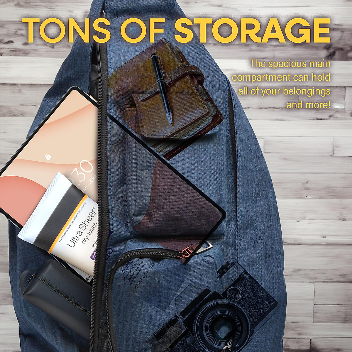 Nupouch Rucksack Bag, Anti-Theft Crossbody Sling, Backpack, Soho Collection Olive