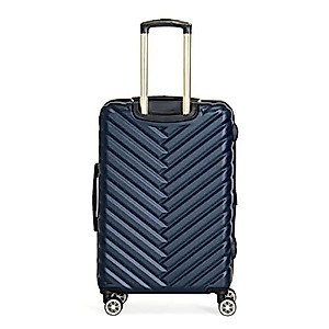 Kenneth Cole REACTION Madison Square Lightweight Hardside Chevron Expandable Spinner Luggage, Navy, 2-Piece Set (20" & 28")