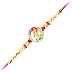 CHERKRAFT Rakhi for Brother Floral Design Rakhi Thread for Men/Boy Raksha Bandhan Bracelet (Design 9, Standard)