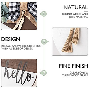 Heart Carpenter Home Decorations Door Sign "HELLO" Porch Sign for Spring Welcome Sign Rustic Farmhouse Wall Decor for Home(Hello)