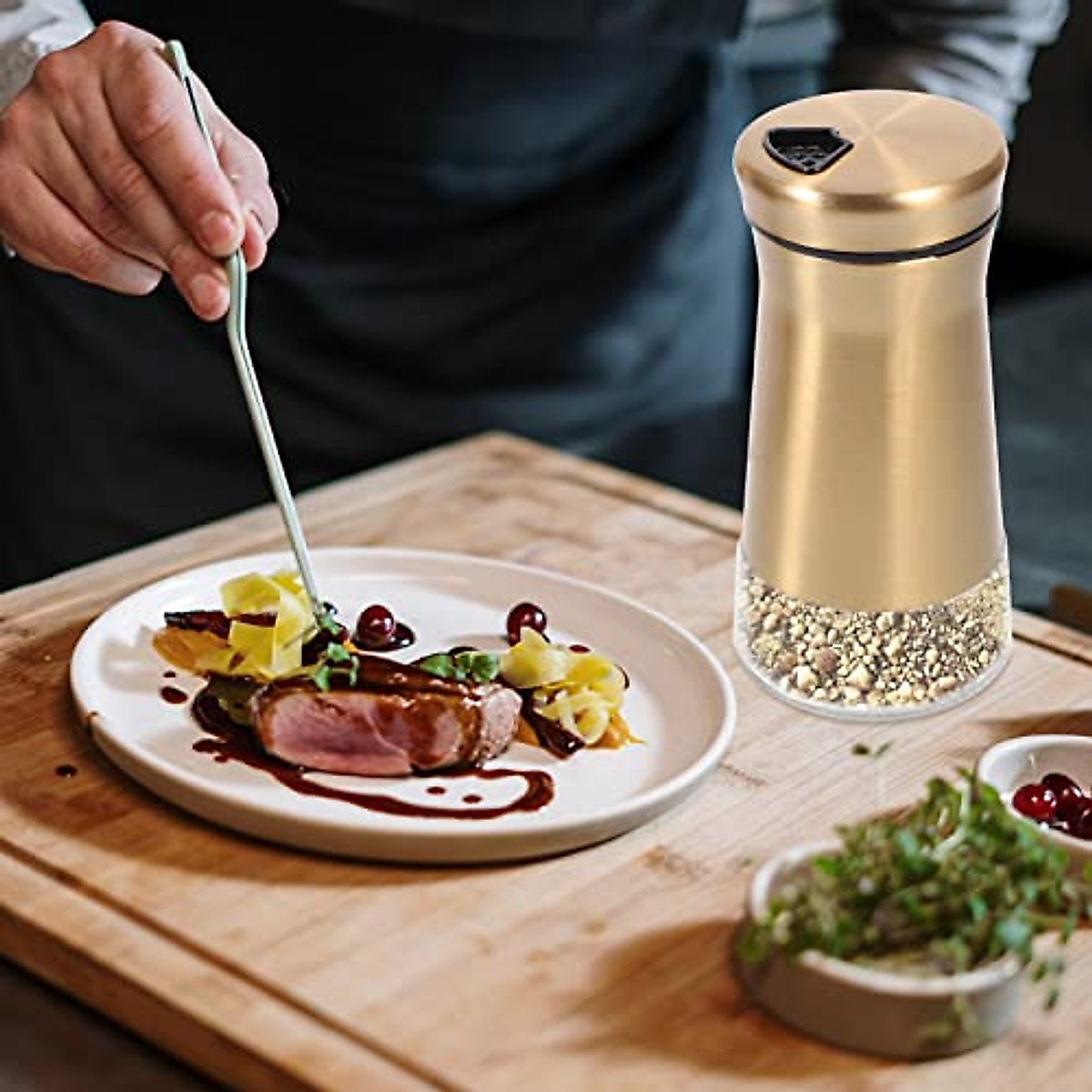 Hemoton 2Pcs Seasoning Shaker Visible Pepper Shakers Condiment Bottles Kitchen Salt Jars Bottles