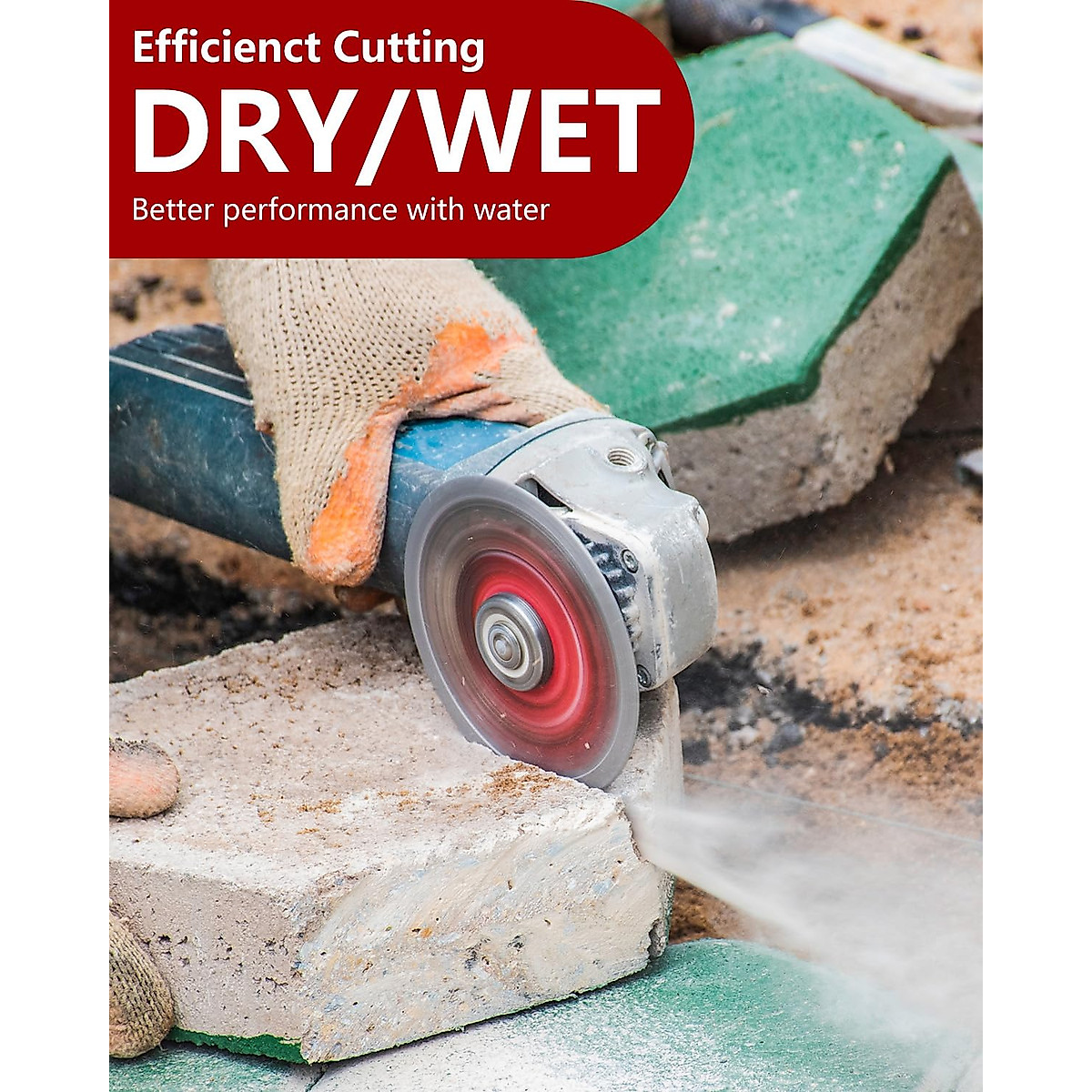 4.5" Diamond Blade for Angle Grinder, Super Thin Tile Saw Blades for Smooth Cutting, 2Pcs Indestructible Disc for Grinder Cutting Porcelain Ceramic Tile Granite Marbles.