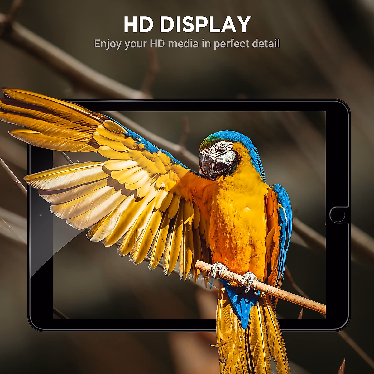 KingBlanc [1-Touch Installation Screen Protector for iPad 9th/8th/7th Generation 2021/2020/2019 10.2 Inch/10.5 inch iPad Air 3rd Gen 2019/iPad Pro 10.5 2017 Tempered Glass with Auto Alignment Kit