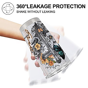 CYYFXKA Jesus Cross Tumbler 20 oz, Christian Gifts for Women, Stainless Steel Vacuum Insulated Coffee Cup with Lid and Straw Double Wall Travel Mug for Hot and Cold Drinks