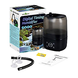 REPTI ZOO 4L Reptile Fogger Mister Tank Reptile Terrariums Humidifier Digital Tank Timing Terrarium Humidifier Smart Touch Screen Adjustable Fogger for Reptiles Amphibians Herps