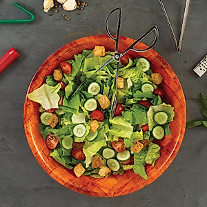 Winco WWB-10 Wooden Woven Salad Bowl, 10-Inch, Brown