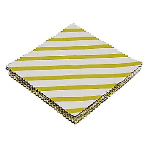 Soimoi Geometric Patterns Print Precut 5-inch Cotton Fabric Quilting Squares Charm Pack DIY Patchwork Sewing Craft- Black & Yellow