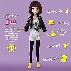 Smartgurlz Jun Doll and Siggy Robot Scooter with Rechargeable USB Battery Unit Coding Toy for Girls, Kids Educational Programmable STEM Learning Programming Robots Doll Toys