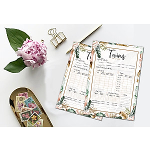 NovaaLife Baby Log for Twins - Newborn Twins - 50 Pages - Twins Sleep Schedule, Breastfeeding Log Book, Memory Books for Mom, Nanny Daily Log - Baby Journal Memory Book, Mom Journal, 50 Pages