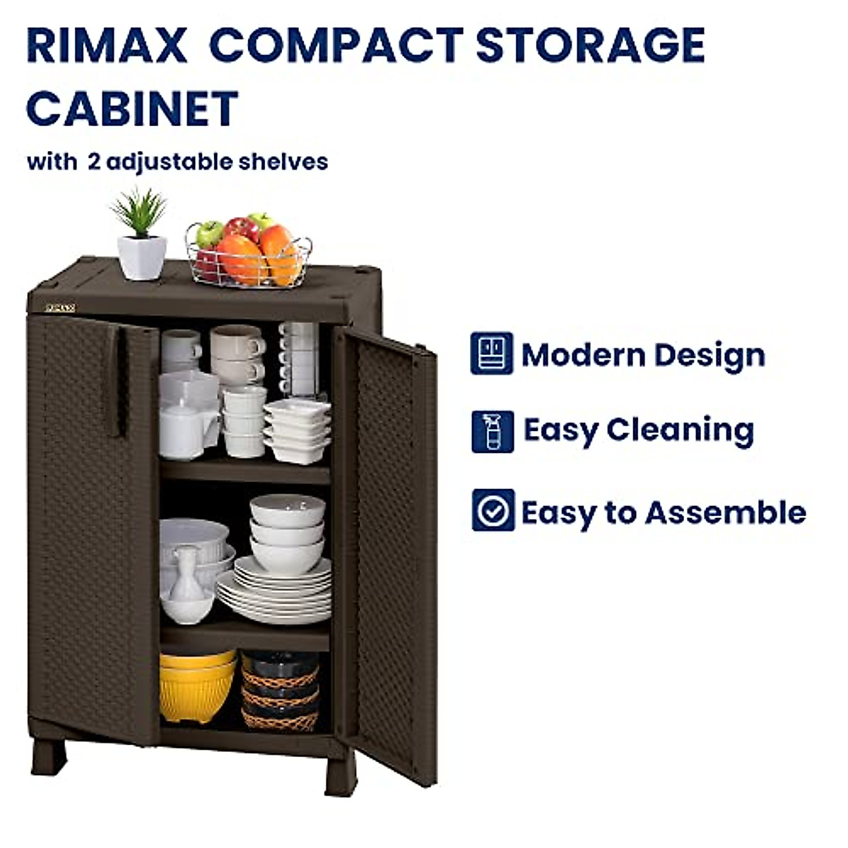 Rimax Storage Cabinets, Brown