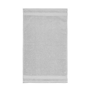 MARTHA STEWART 100% Cotton Bath Towels Set - 6 Piece Set | 2 Bath Towels - 2 Hand Towels - 2 Washcloths | Quick Dry Towels | Plush Towels | Absorbent | Ideal For Everyday Use | Light Grey Towels