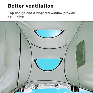 Portable Pop-up Shower Private Tent Bathroom Spacious Changing Room Camping Bike Beach Pontoon Boat Changing Room Privacy Tent Pop Up Shower Tent Portable Dressing Room (Green)