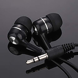 Yoley Bulk Earbuds Headphones Wholesale Earphones 50 Pack, Factorymall Low Cost Earbuds Disposable Ear Buds Bulk Headphones for School Classroom Students Kids-(Black)